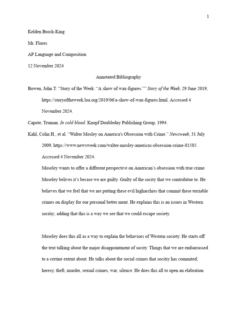 Copy of Annotated Bibliography Template | PDF