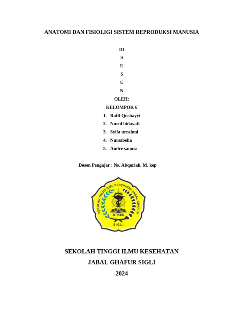 Anatomi Dan Fisioligi Sistem Reproduksi Manusia | PDF