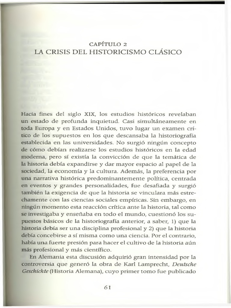 George Iggers - La Crisis Del Historicismo Clásico | PDF | Emile ...