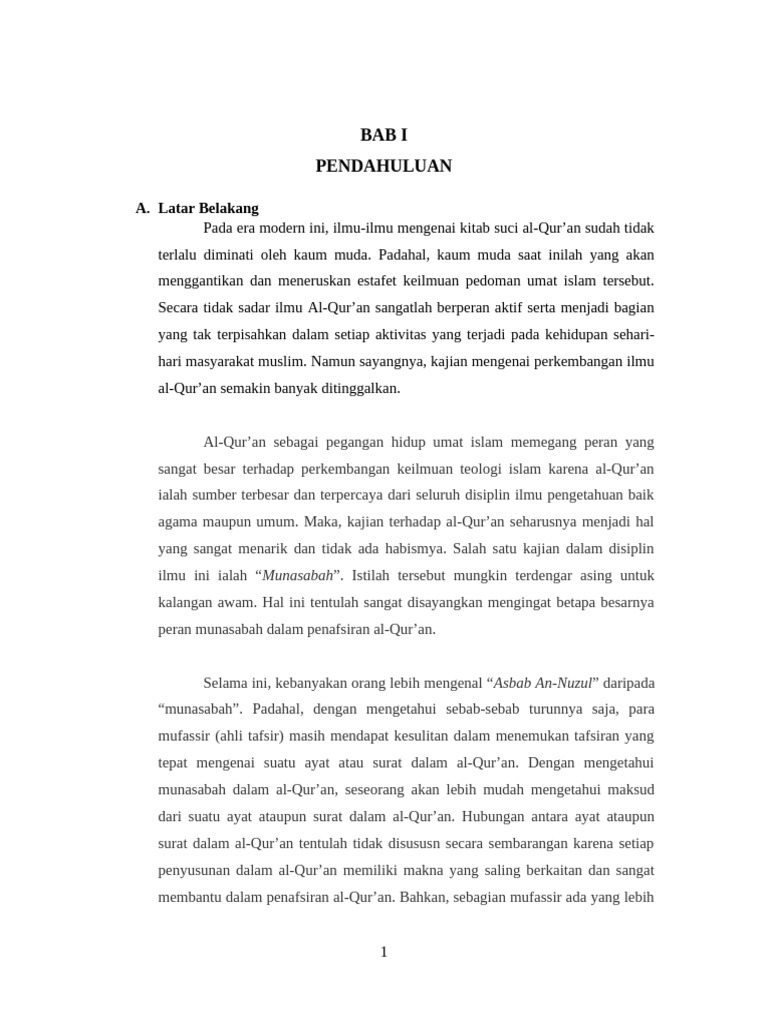 Ilmu Munasabah dalam Al-Qur'an | PDF