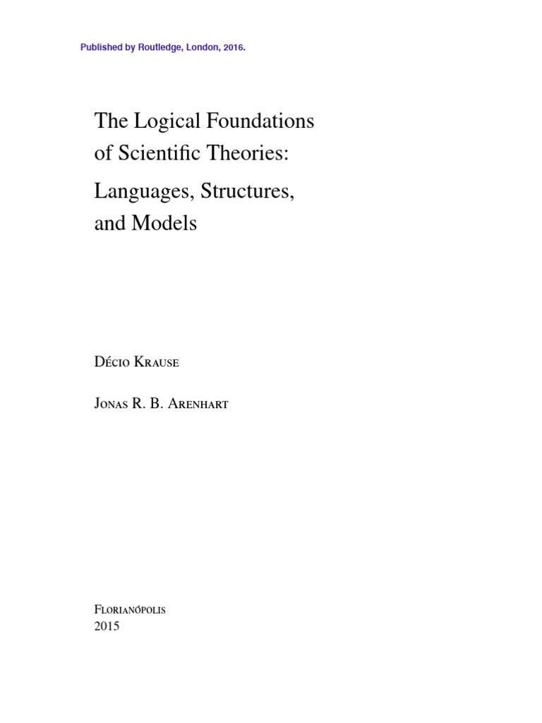 The Logical Foundations of Scientific TH | PDF | Theory | Axiom