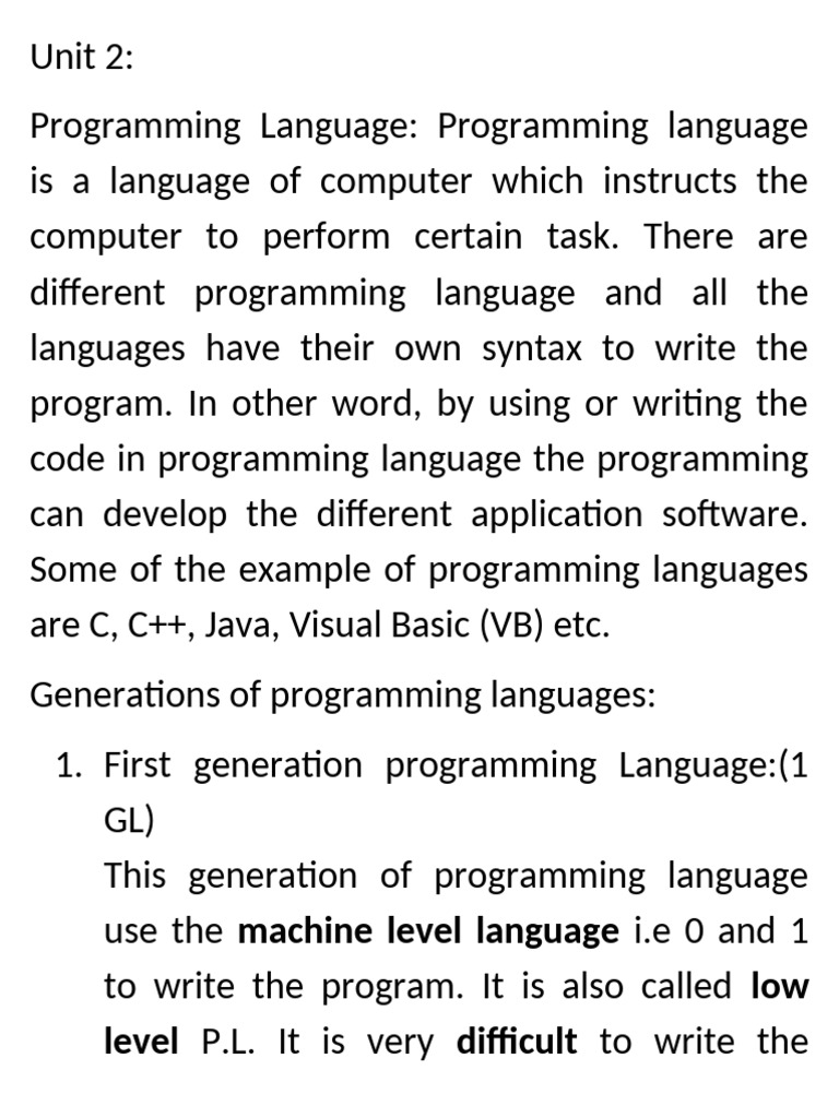 programming-lanaguage | PDF | Programming | Computer Program