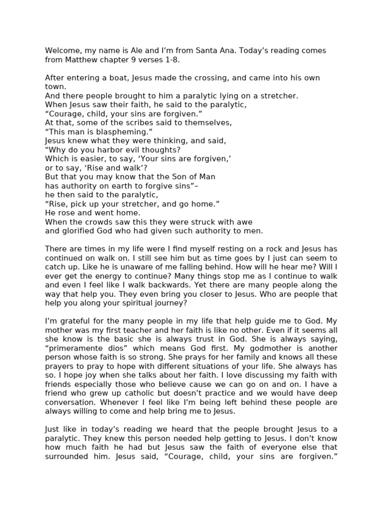 Finding Courage in Faith and Forgiveness | PDF | Jesus | Faith