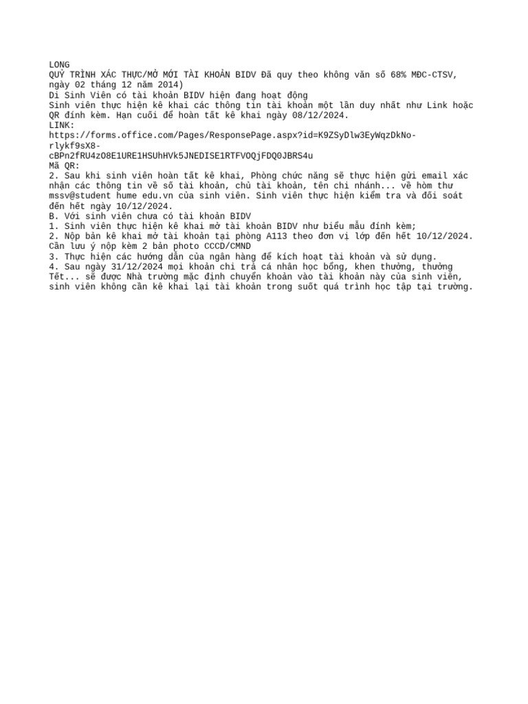 2024 CV trien khai BIDV | PDF