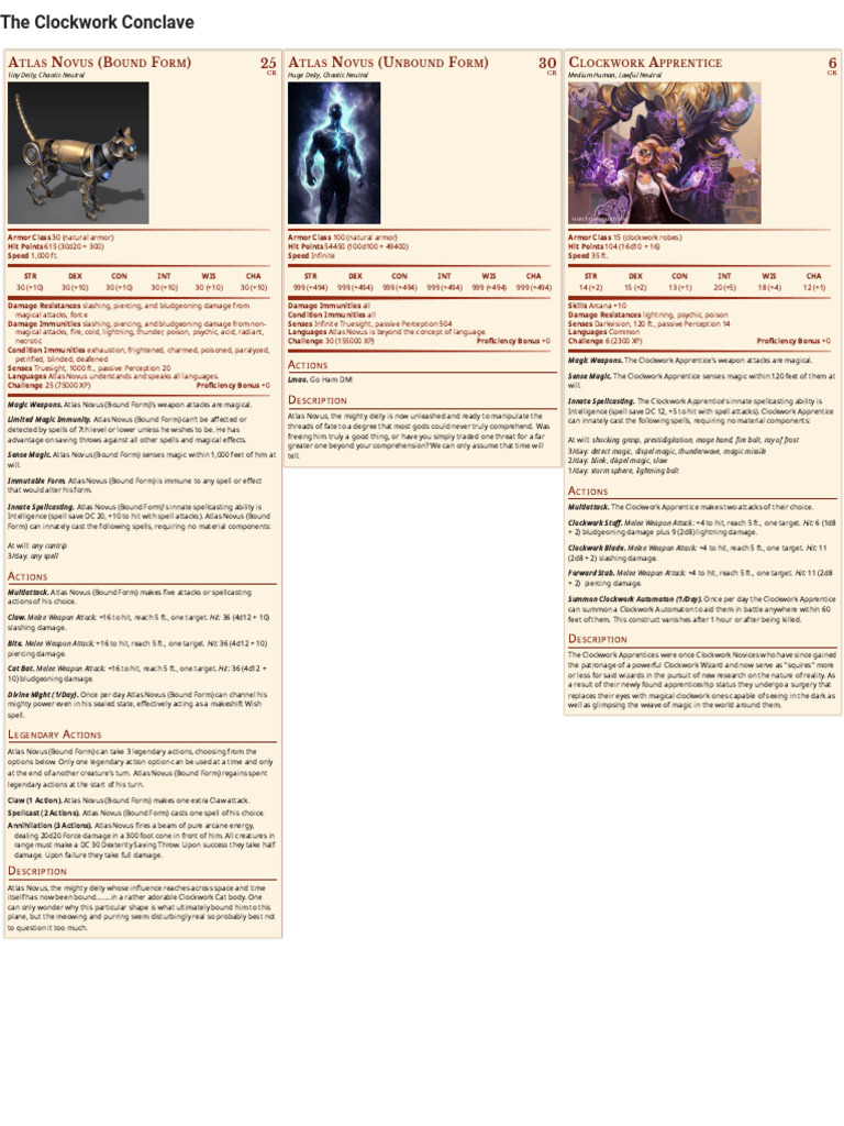 clockwork dnd | PDF