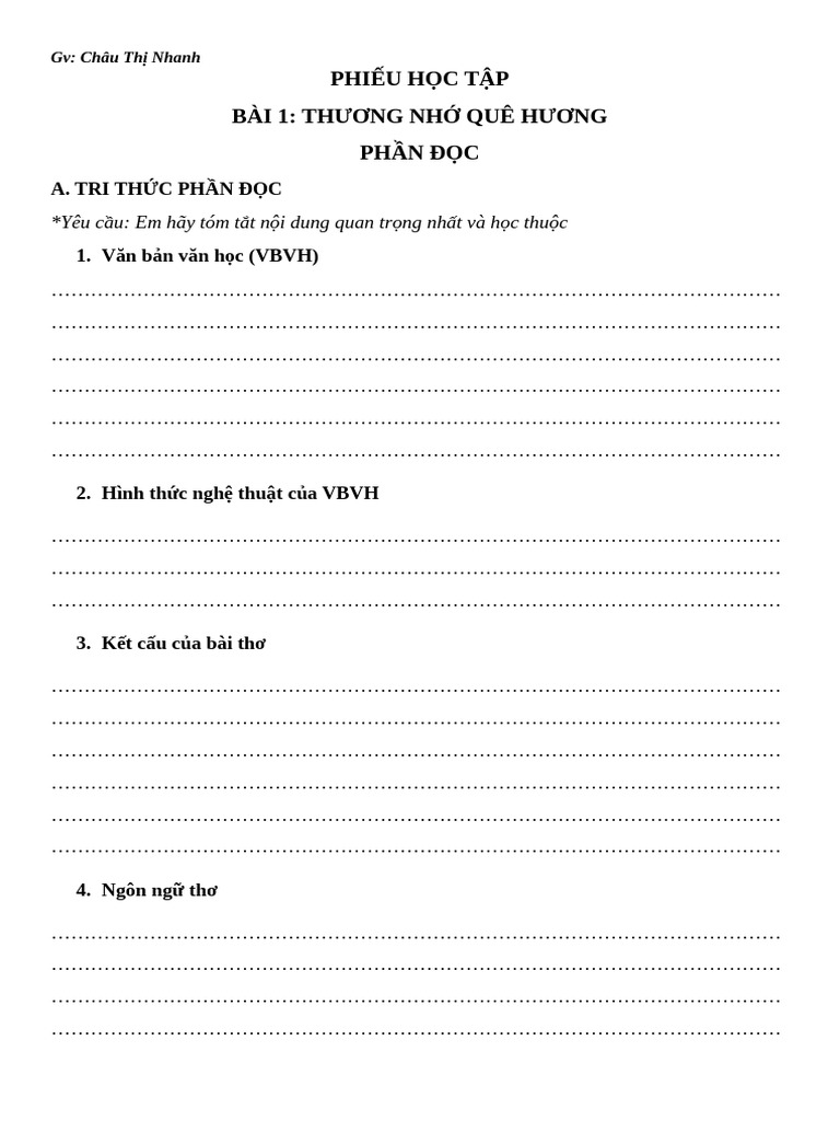 PHT Bài 1 | PDF