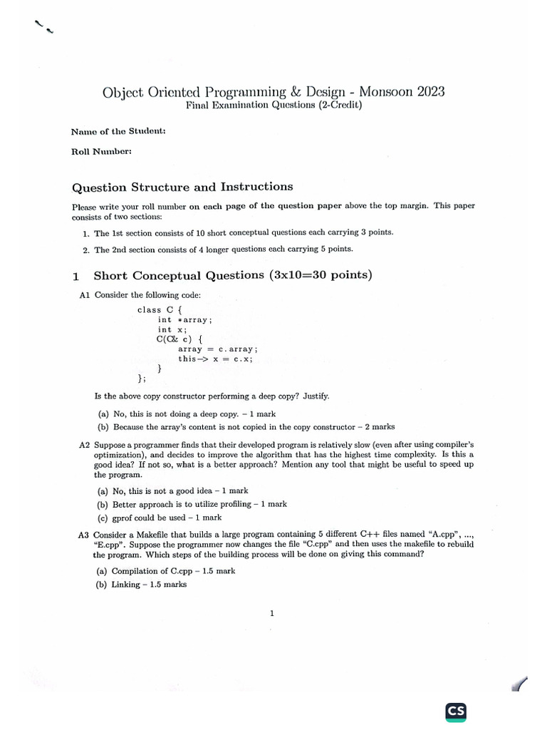 OOPD 2-Credit Rubric | PDF