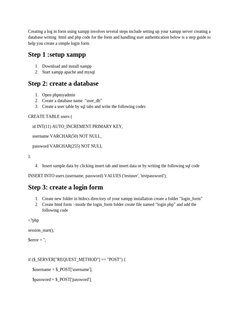 Login Xampp | PDF | User (Computing) | Login