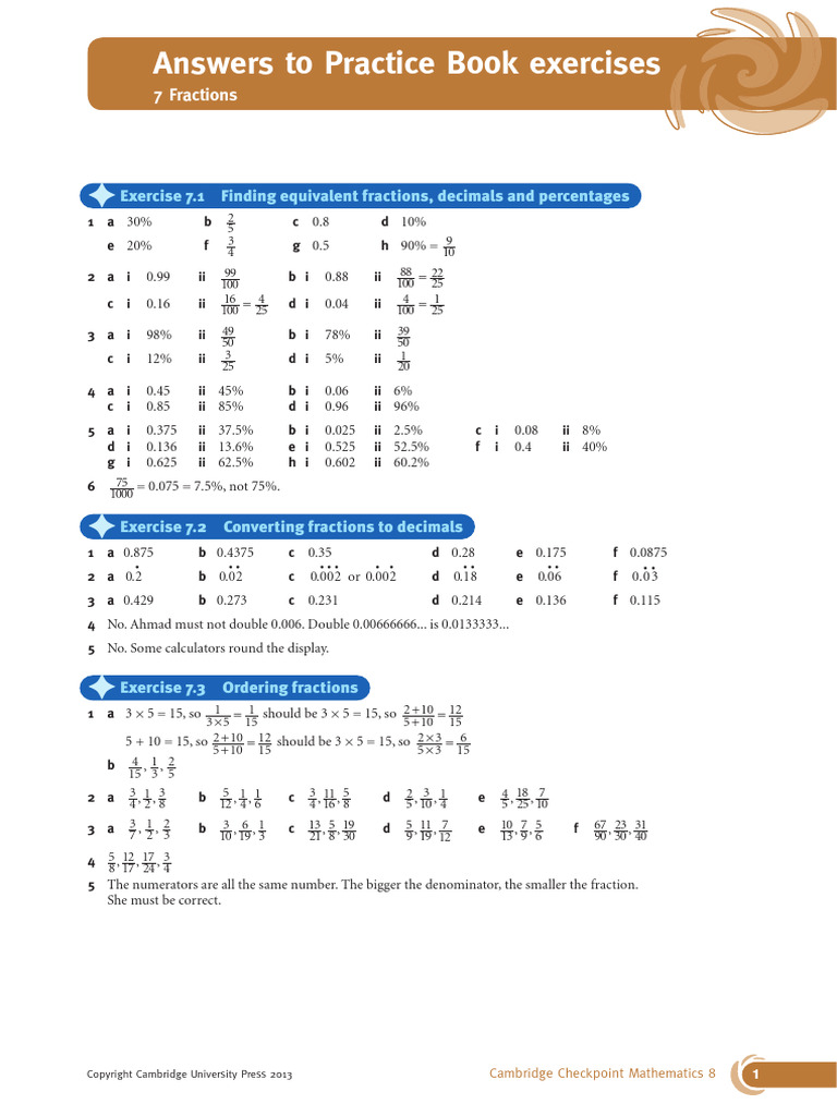 07 Ans Practicebook | PDF | Mathematics | Number Theory