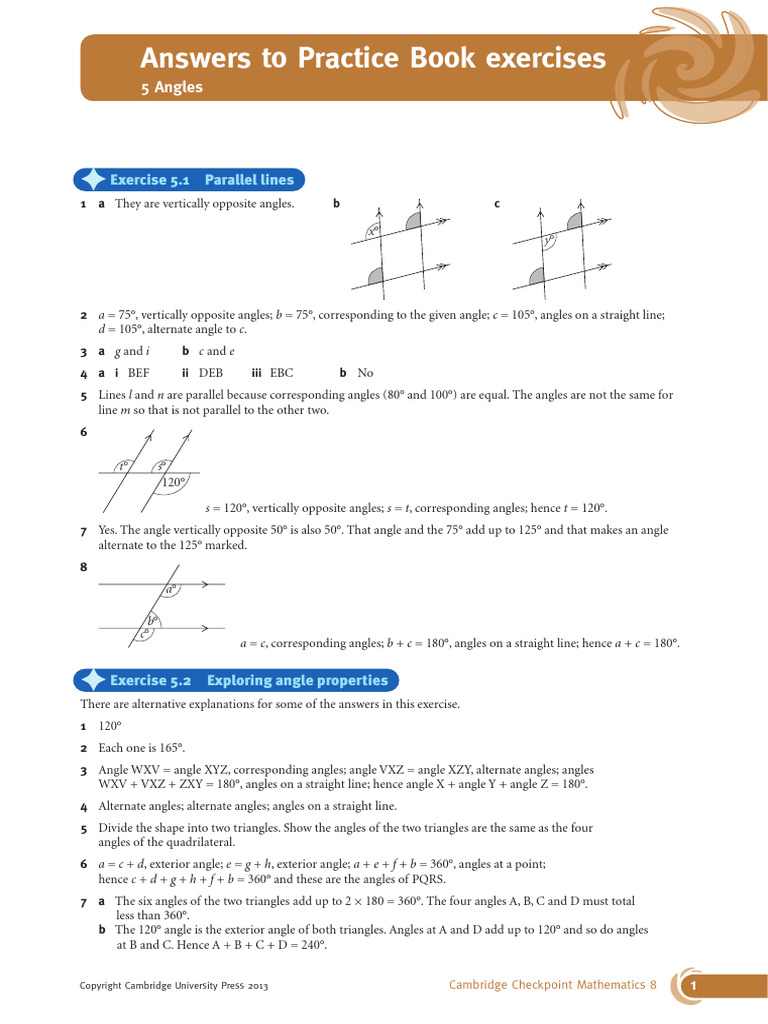05_ans_practicebook | PDF | Elementary Mathematics | Geometric Shapes