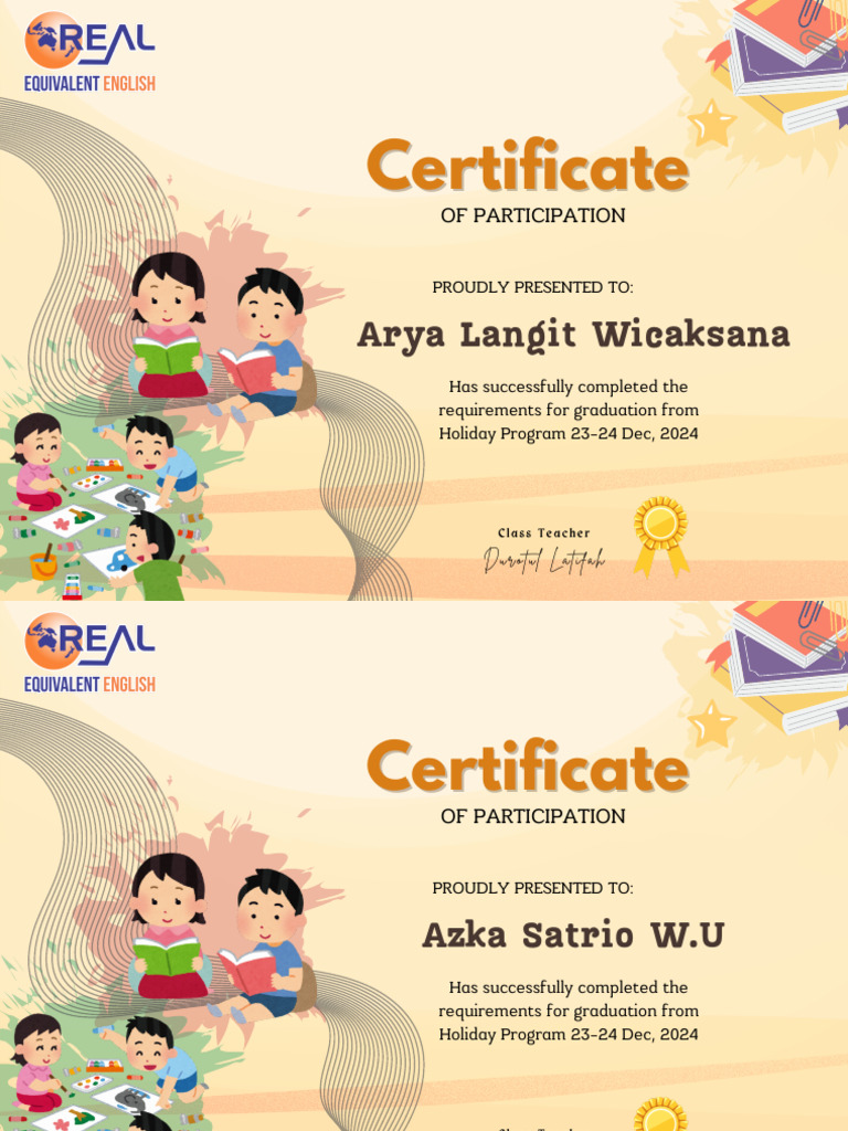 White Colorful Animated Playful Kindergarten Graduation Certificate (1) | PDF