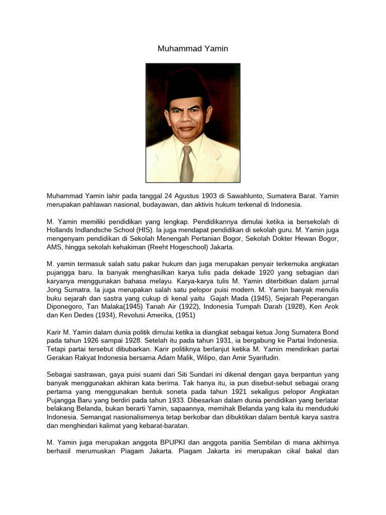 Muhammad Yamin | PDF