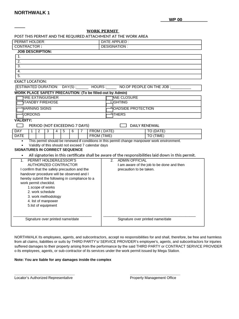 WORKING PERMIT | PDF | Private Law