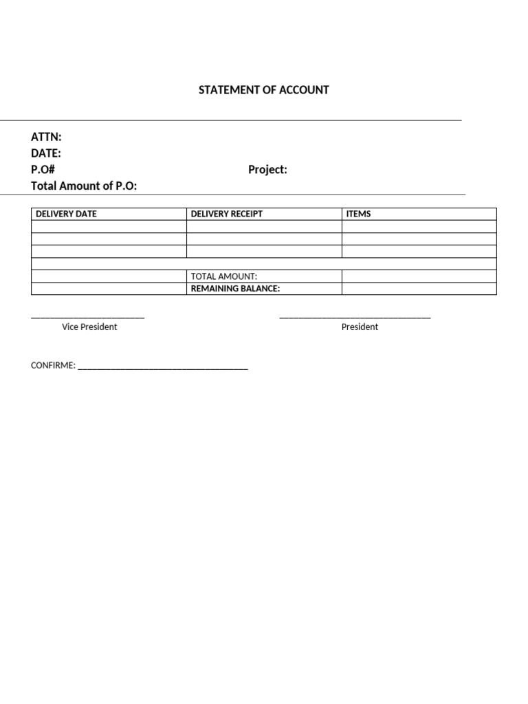 Statement of Account-scribd | PDF
