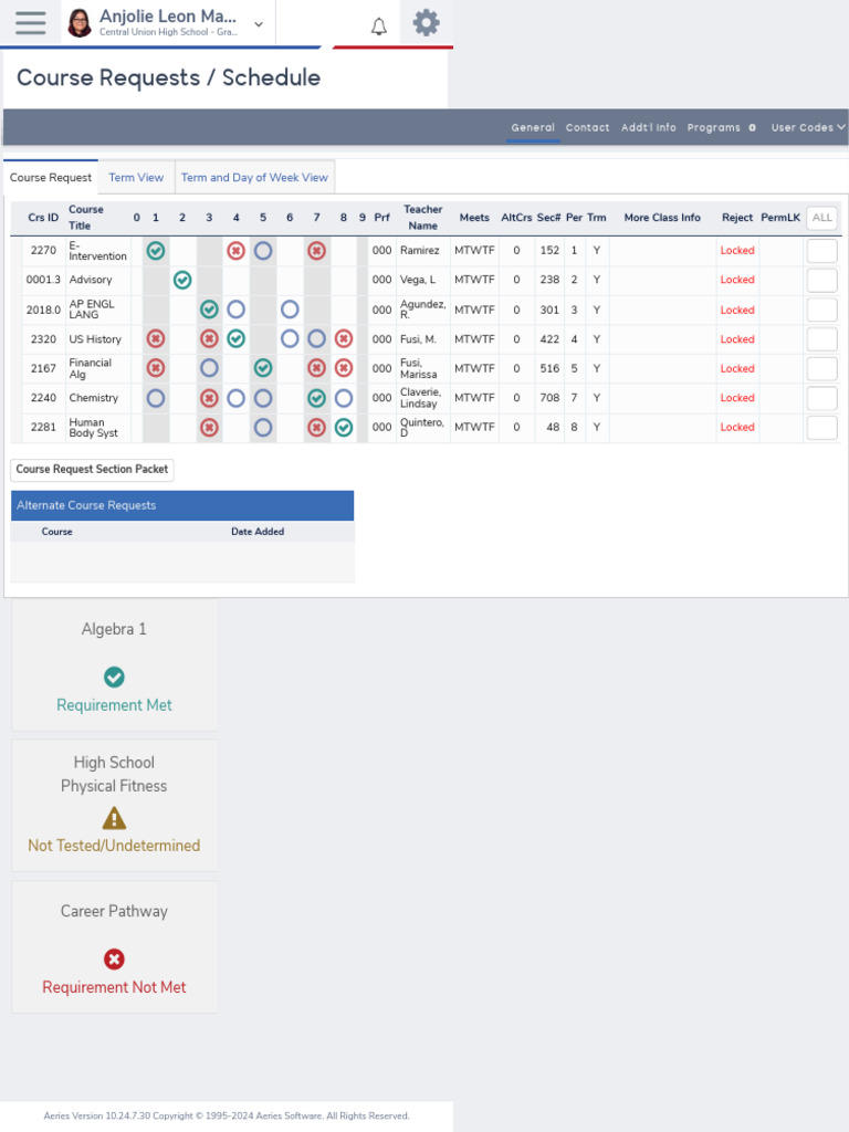 Course Requests - Class Scheduling | PDF