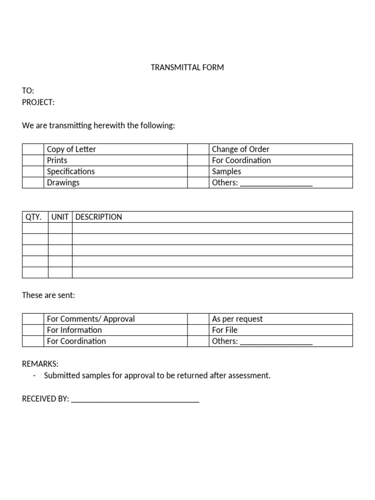 Scribd Transmittal Form | PDF