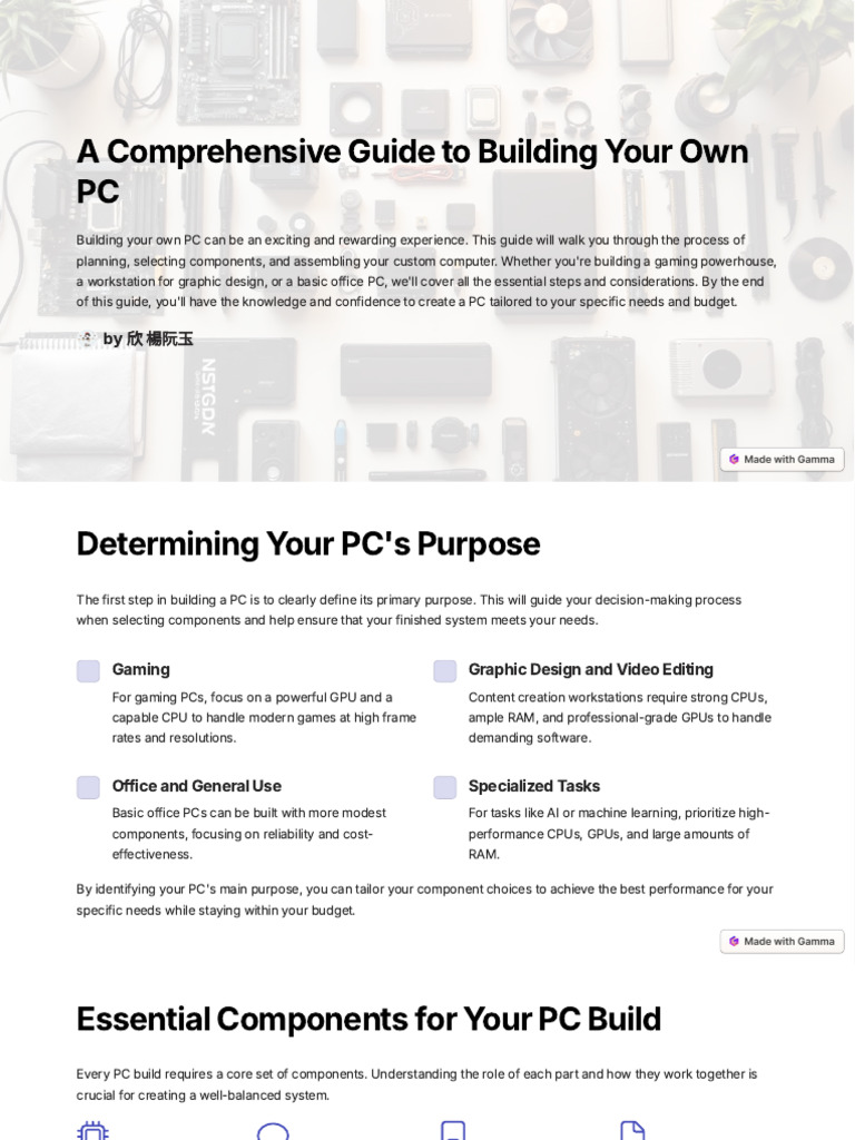 Build Your Own PC: A Step-by-Step Guide | PDF | Personal Computers ...