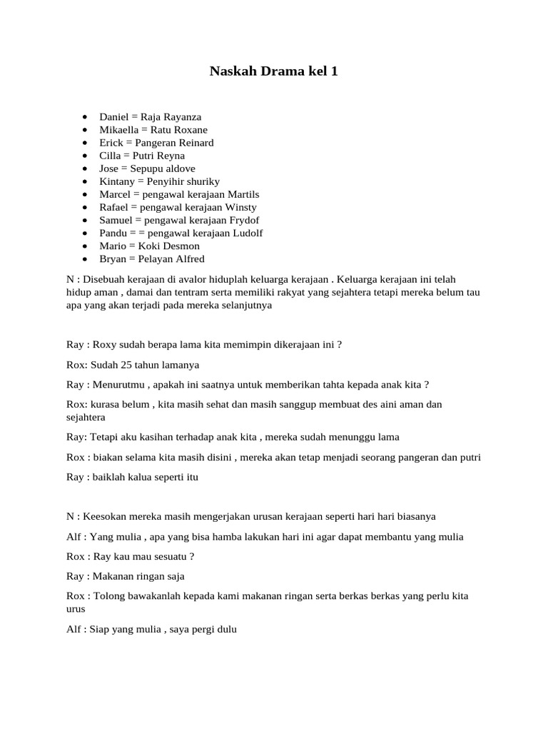 Naskah Drama Kel 1 | PDF