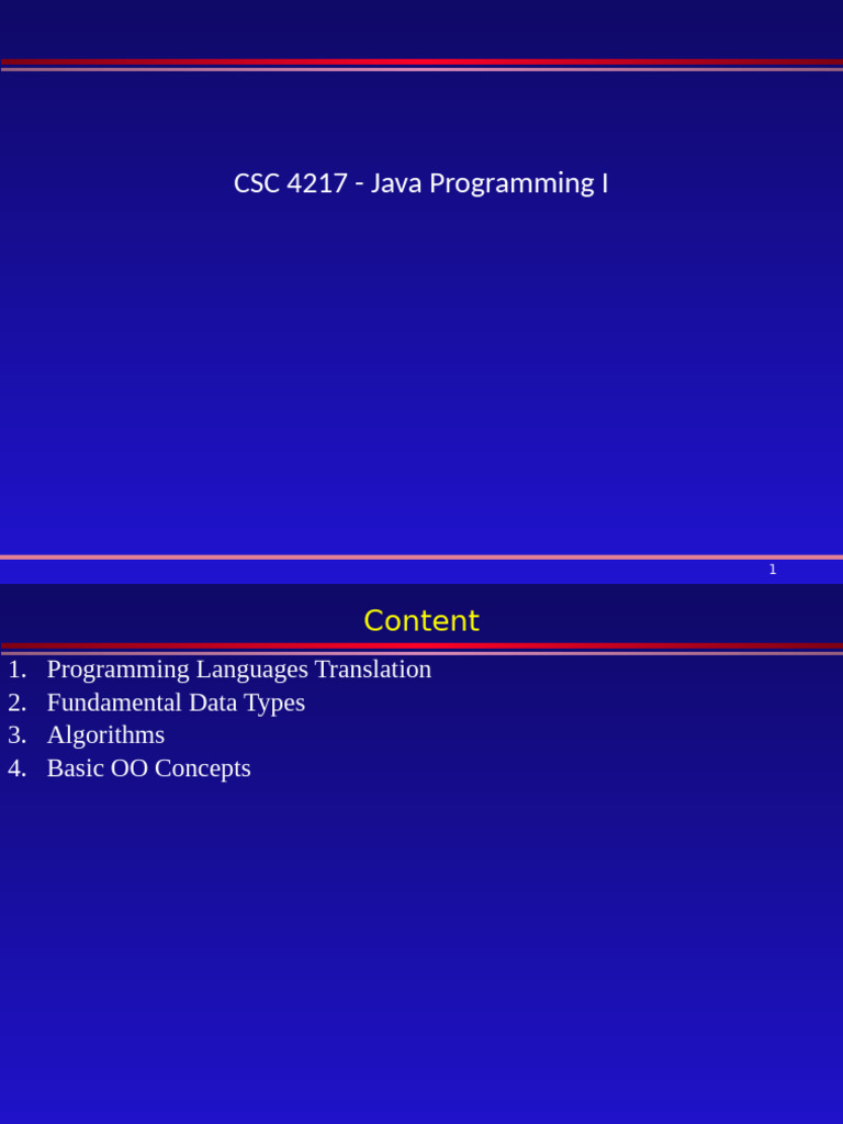 CSC 4217 - Lecture 1 & 2 | PDF | Compiler | Object Oriented Programming