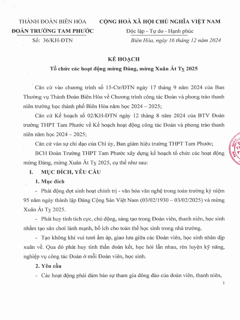 KH Trại Xuân Ất Tỵ 2025 | PDF