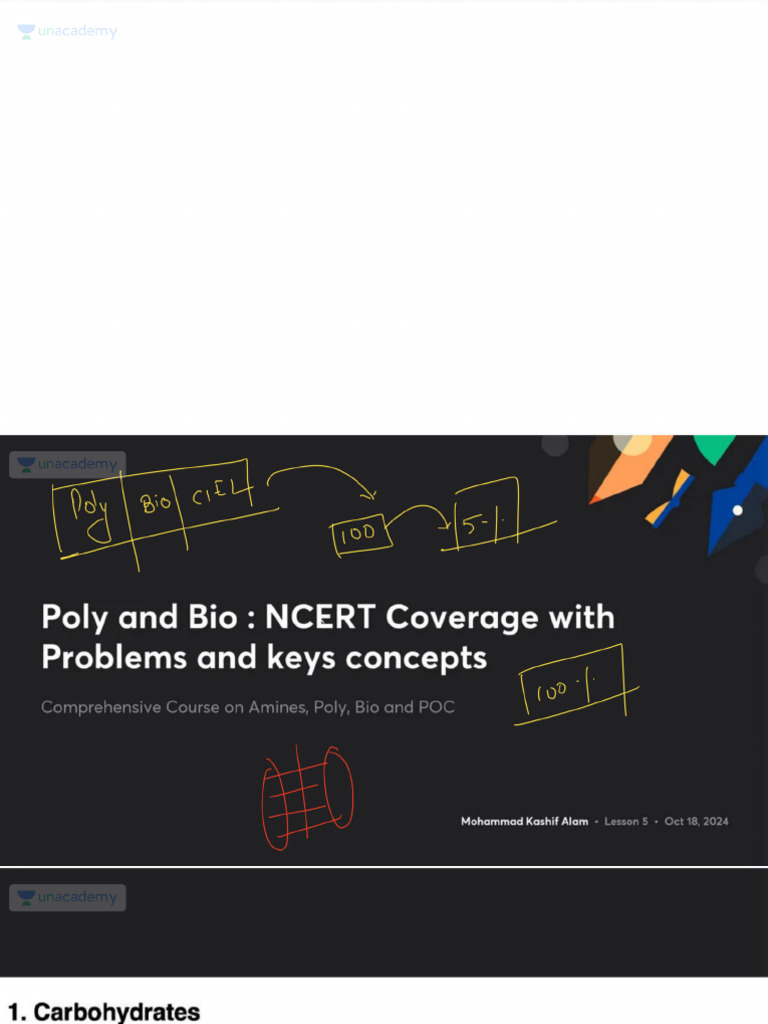Poly and Bio NCERT Coverage With Problems and Keys Concepts With Anno | PDF
