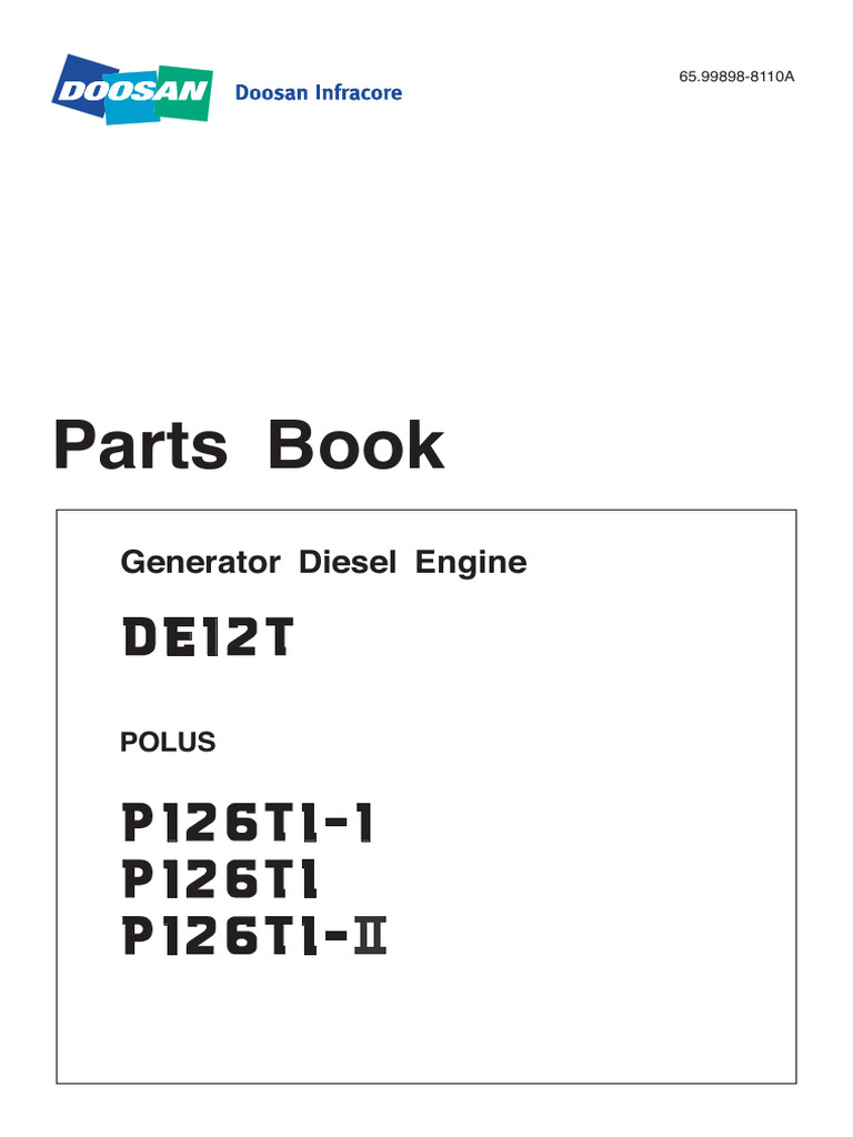 Doosan P126TI Parts Manual | PDF | Piston | Screw