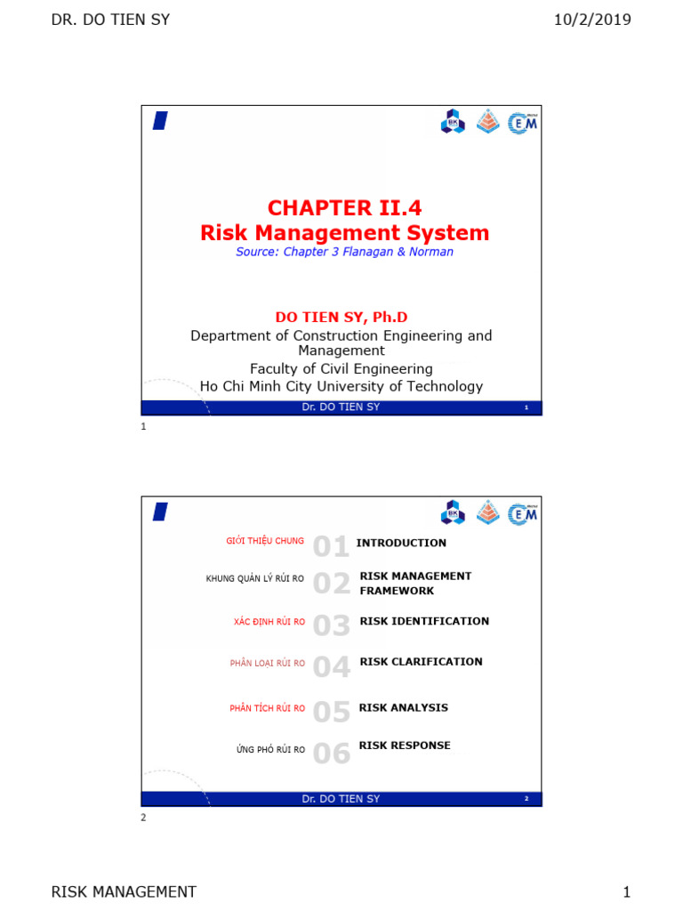 Chapter 2.4 - Fundamentals of risk and uncertainty - Risk Management System | PDF | Risk | Risk ...