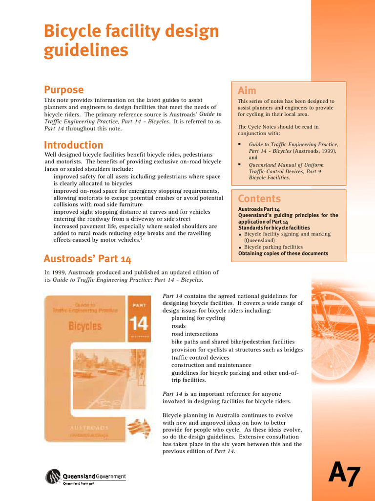 PDF A7 Bicycle Facility Design Guidelines | PDF | Cycling Infrastructure | Traffic