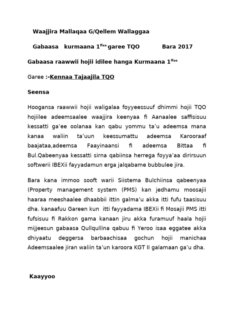 Gabaasa Garee Ait Kur1ffaa | PDF