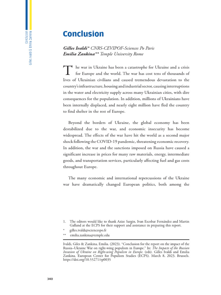 Reports Conclusion | PDF | Cost Of Living | Nato