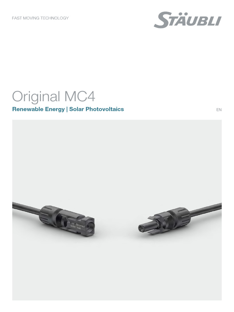STAUBLI_MC4 Connector 1500V, 35A | PDF | Electrical Connector ...