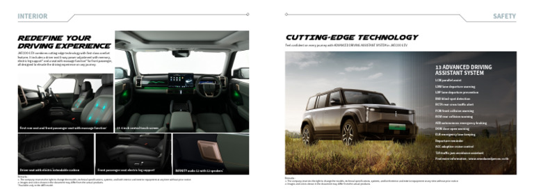 JAECOO 6 EV Features Overview | PDF | Off Road Vehicles | Car