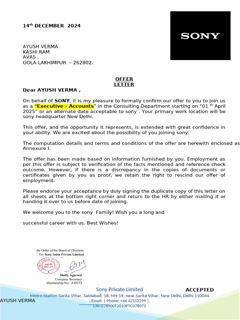 649088625-Agrya-Offer-Letter-Rajesh-A | PDF | Insurance | Financial ...