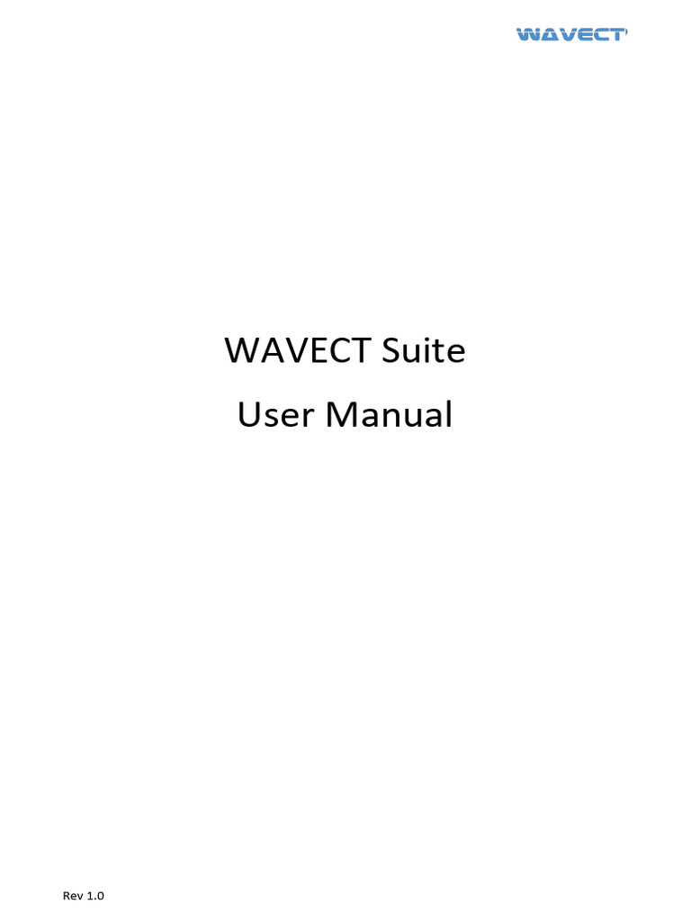 WAVECT Suite User Manual Guide | PDF | Ac Power | Booting