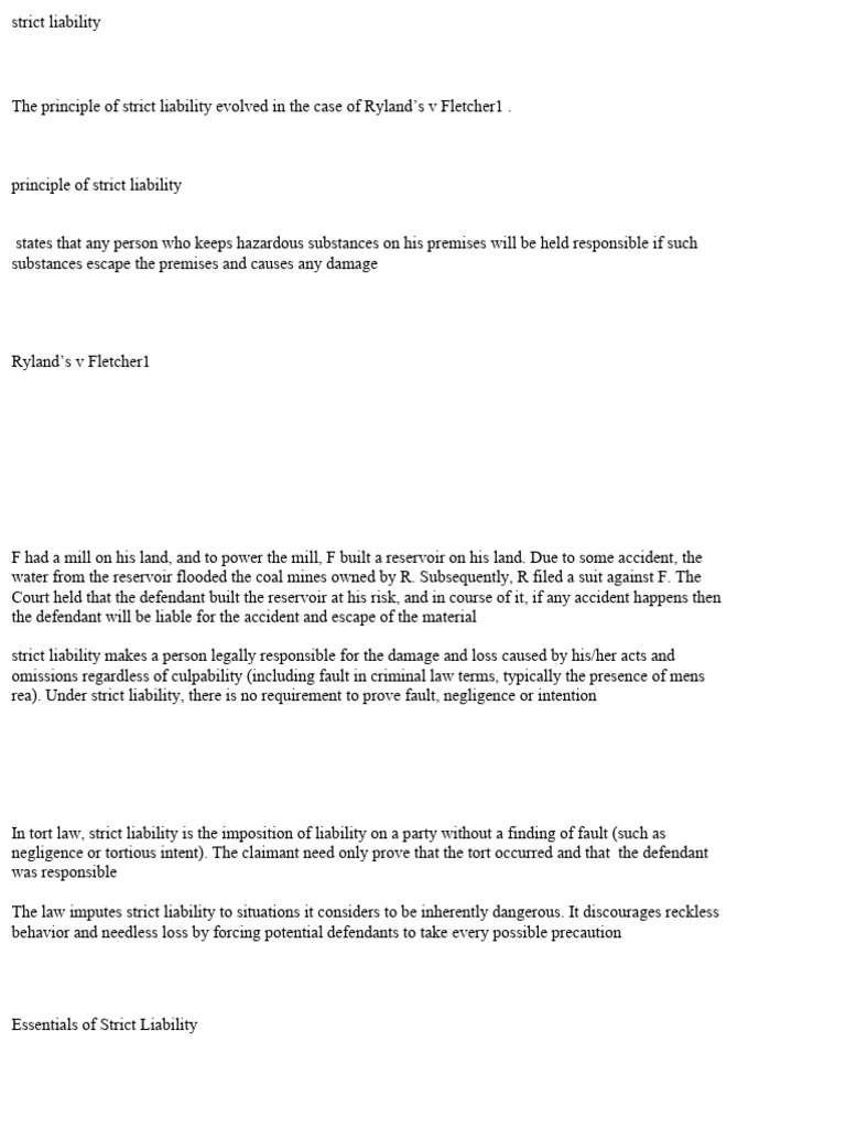 Liability | PDF | Strict Liability | Legal Liability