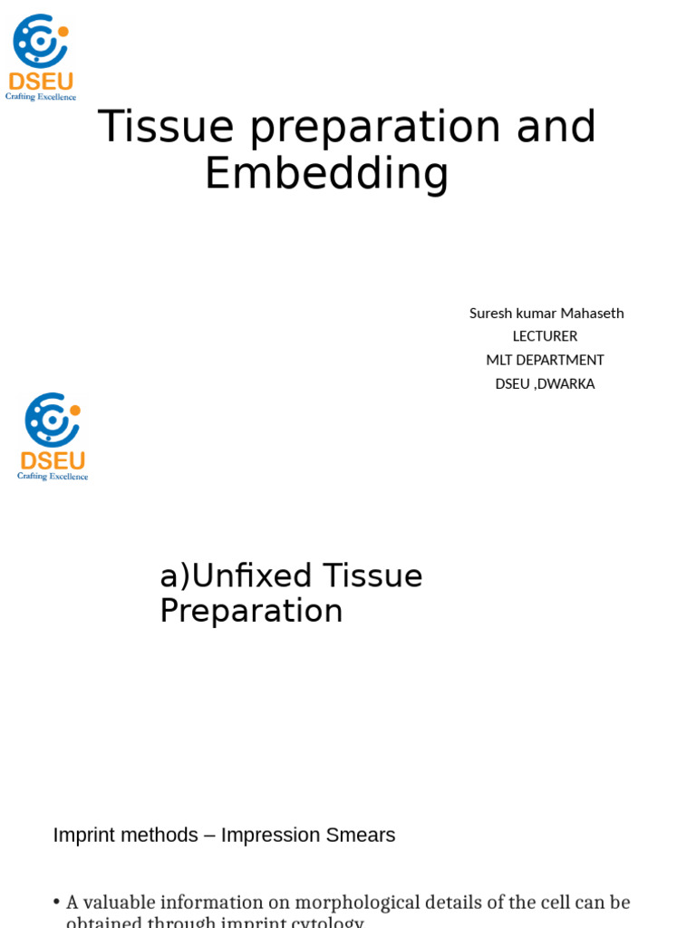 Tissue Preparation and Embedding | PDF | Cytopathology | Axon