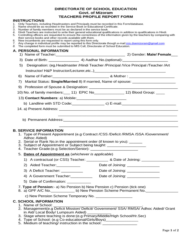 teacher-profile-form | PDF