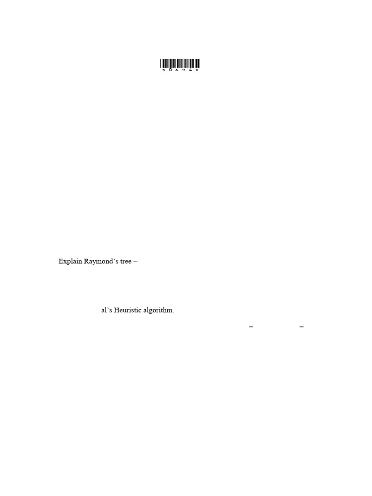 Cse 8 Sem Distributed Operating System 3690 Summer 2019 Pdf Algorithms Computer Programming