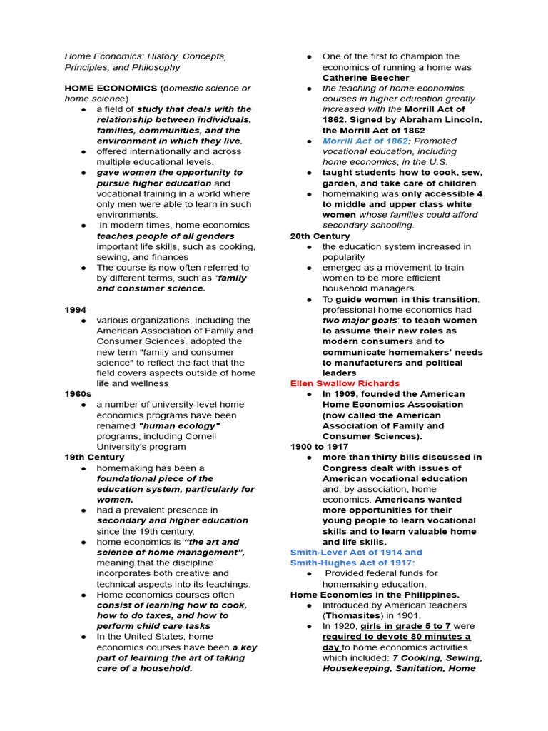 Home-Economics REviewer | PDF | Home Economics | Educational Assessment