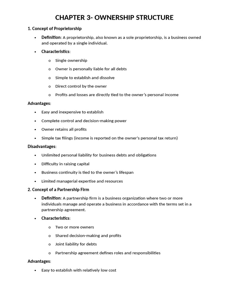 CP - 3 Ownership Structure | PDF | Franchising | Partnership