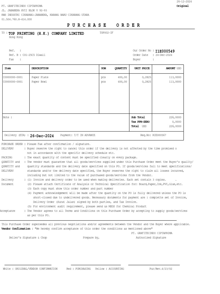 I1E000549 G | PDF | Invoice | Procurement