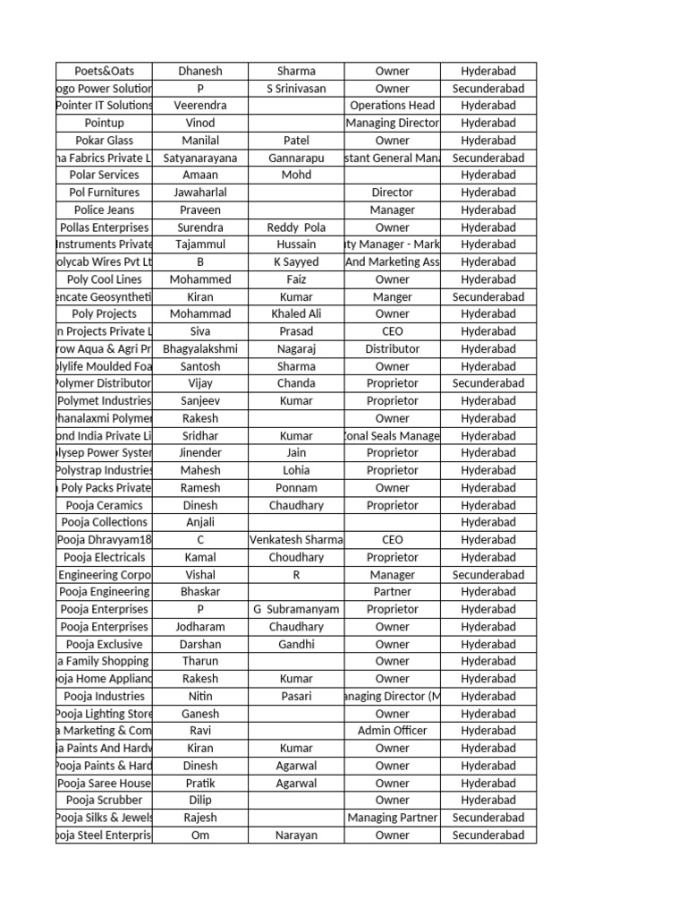 BIZ Samples HYD 2 | PDF