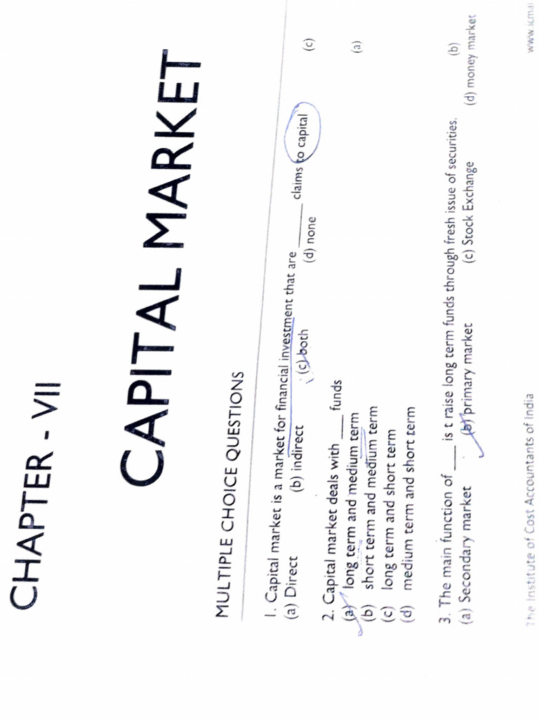 capital marker | PDF | Stocks | Securities (Finance)