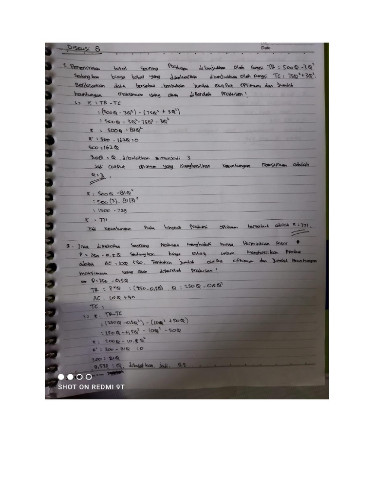 Diskusi 8 Matek | PDF