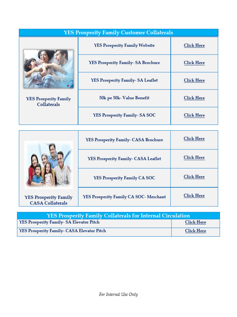 YES Prosperity Family Collaterals Guide | PDF