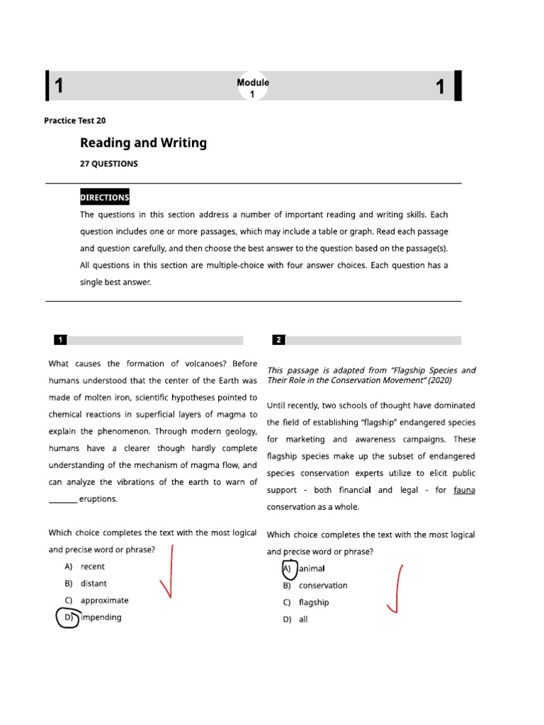 PRACTICE TEST 20 - Signed | PDF