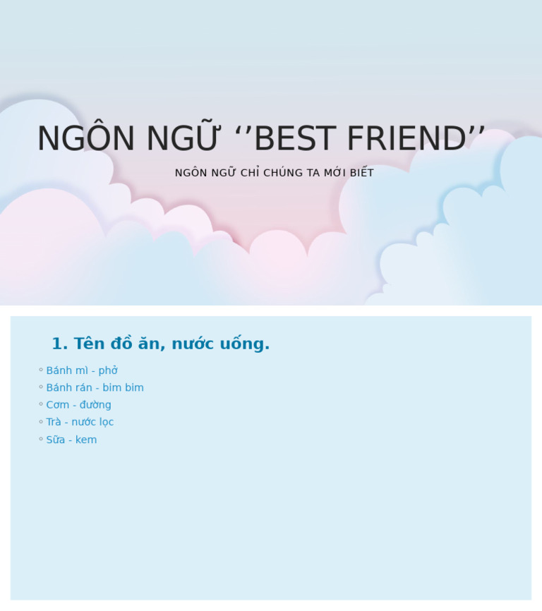 NGÔN NG 'Best Friend'' | PDF