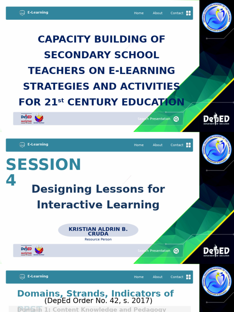 SD Session 5A CRUDA_Designing Lessons for Interactive Learning | PDF ...