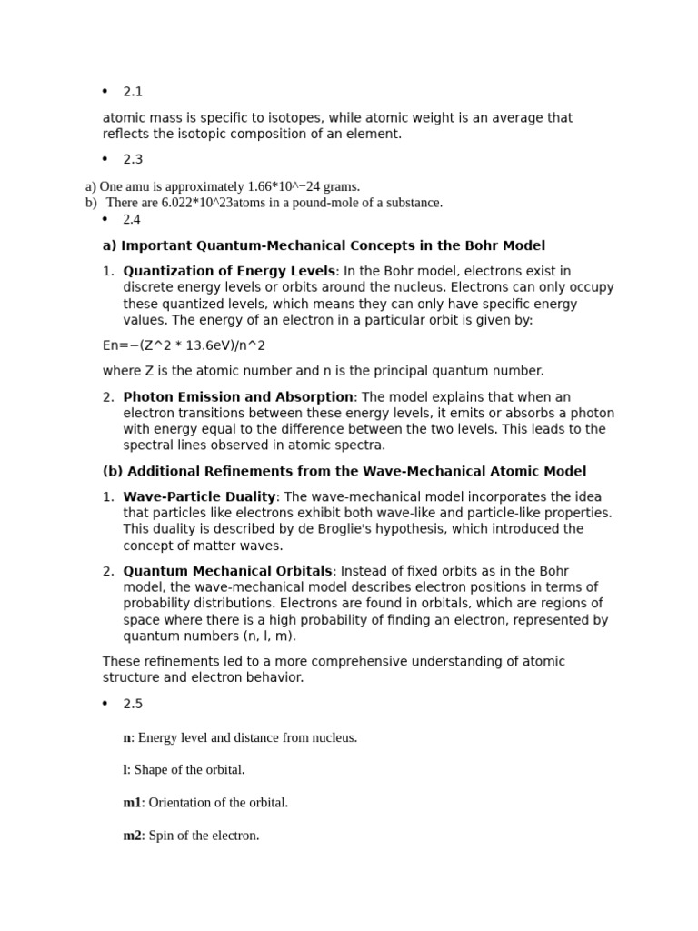 Quantum Mechanics & Atomic Structure | PDF