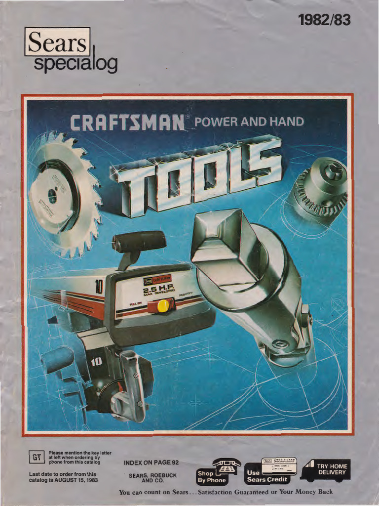 Sears Craftsman Power and Hand Tools 1982-83 | PDF